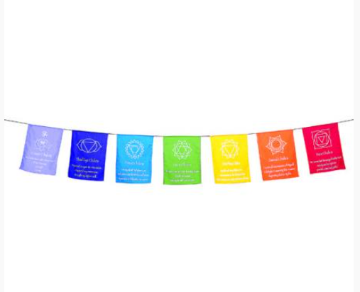7 Chakra Prayer Flag 78"L - Kuantum Life
